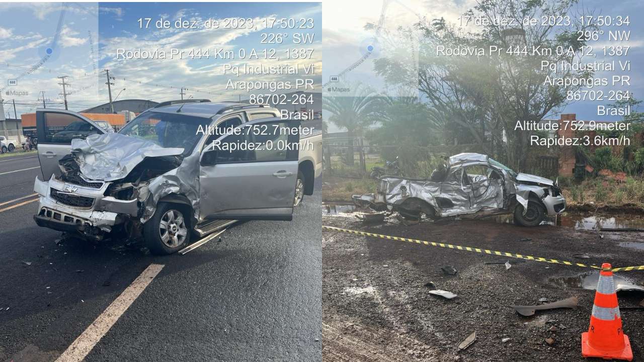 Acidente fatal deixa um morto e dois feridos na PR-444