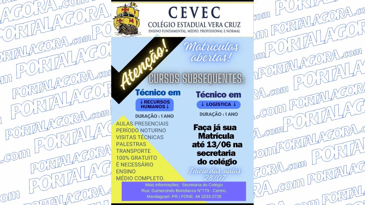 Cevec abre matrículas para cursos técnicos